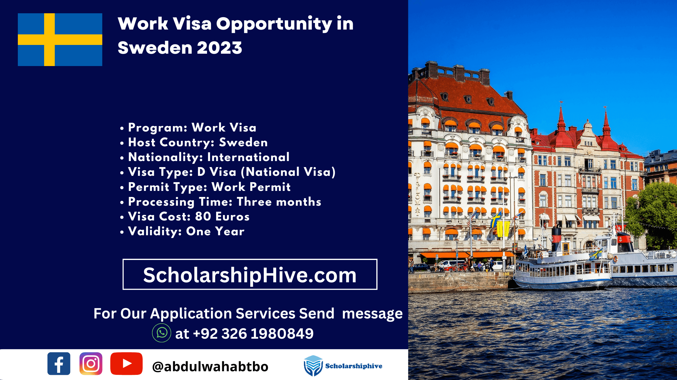 Work Visa Opportunity in Sweden 2023 - Scholarshiphive