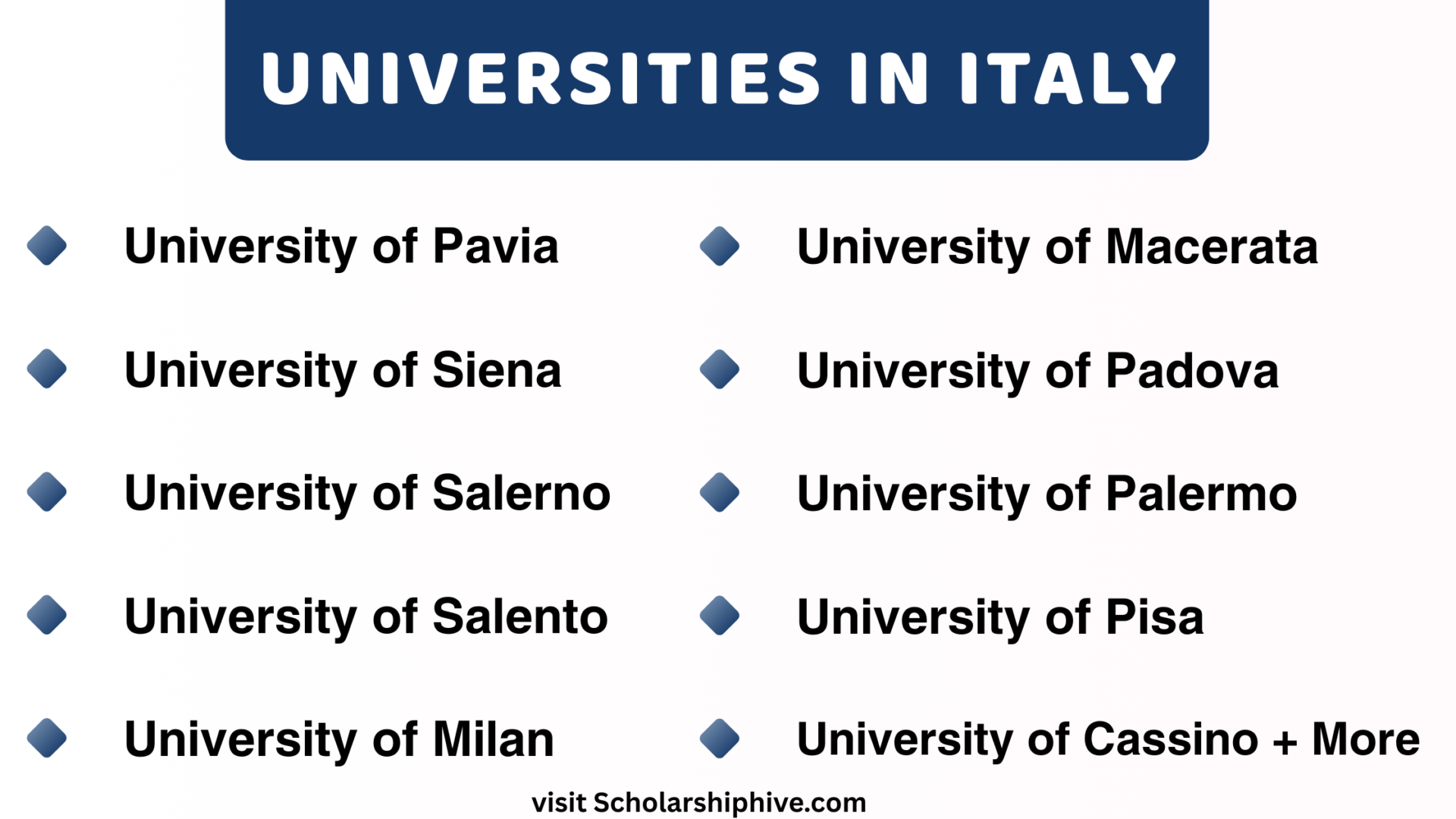 Scholarship for Masters in Italy 2025-26 - Scholarshiphive